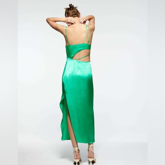 Zara | Dresses | Zara Green Dress | Poshmark